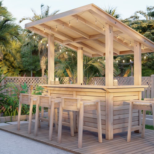 Portable Tiki Bar Plans - Etsy