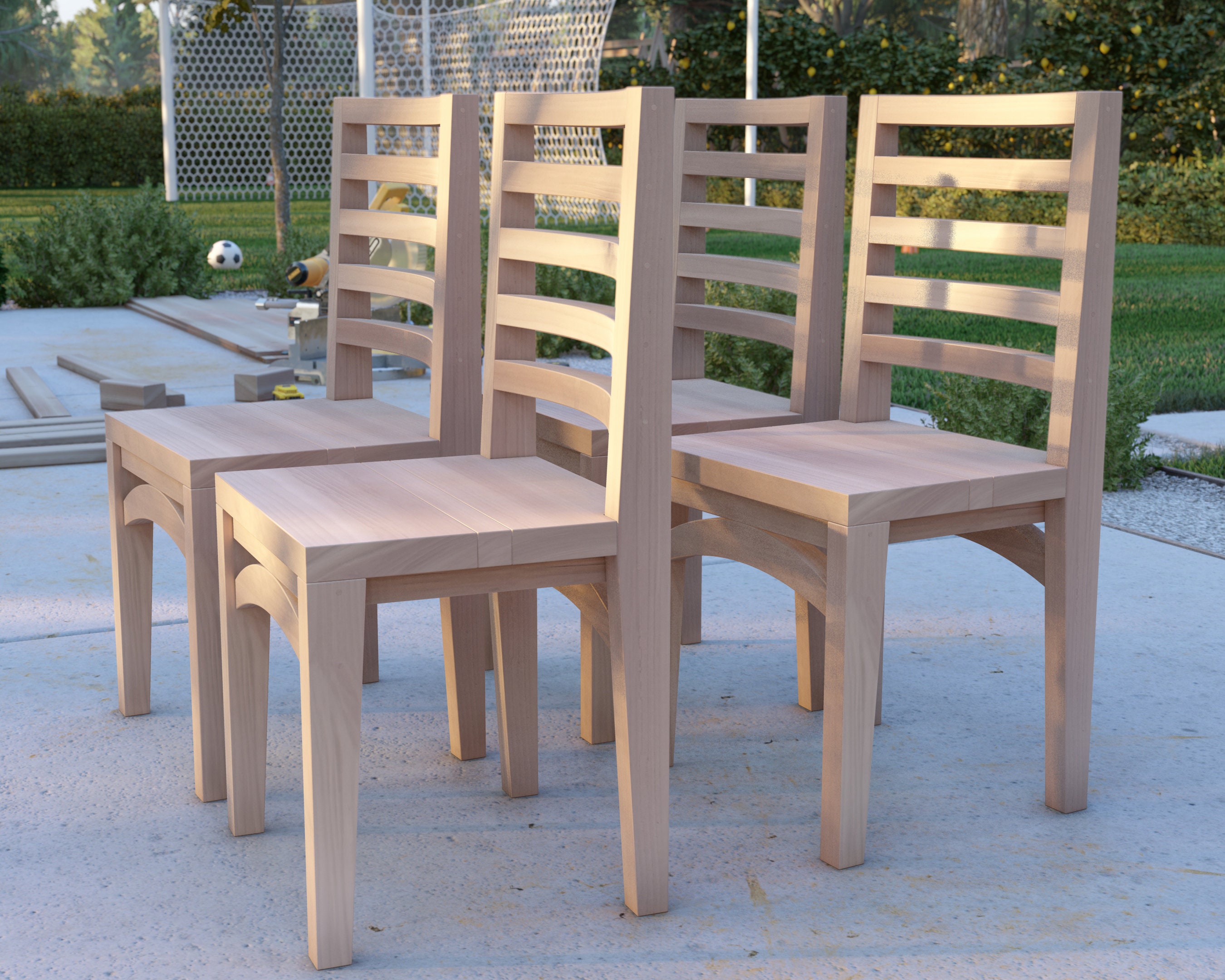 Dining Chair Plan, Curved Back, PDF Download - Etsy