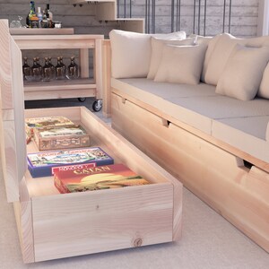 Modular Sofa Plan With Storage and Table, PDF Download - Etsy