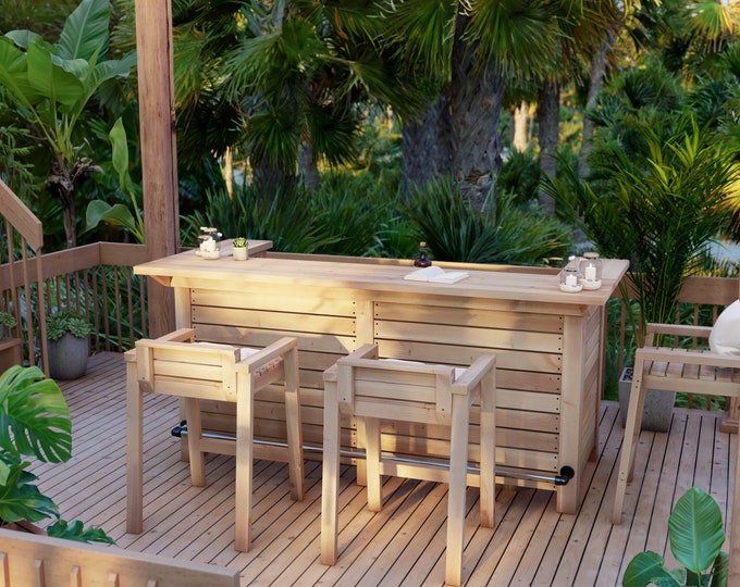 DIY Wrap Around Bar Plans - Build Your Own Stylish Bar - 8ft Wide ...