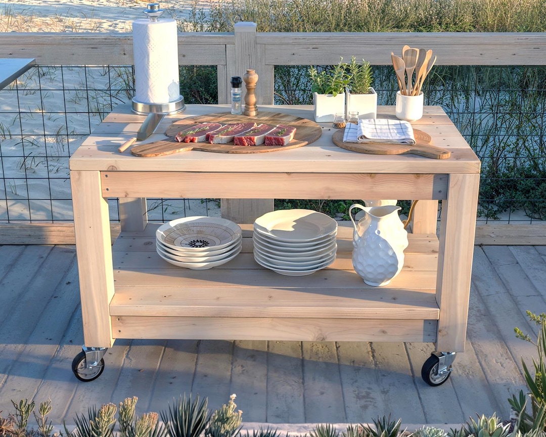 Rolling Grill Table Plan, BBQ Prep Station, PDF Download - Etsy
