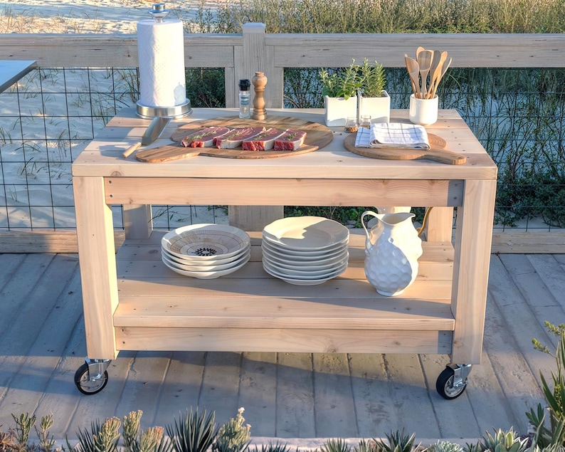 Rolling Grill Table Plan, BBQ Prep Station, PDF Download - Etsy
