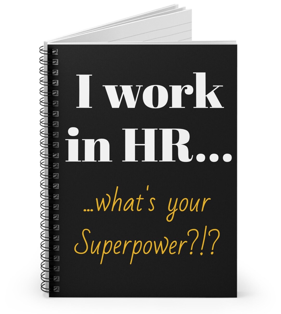 HR What's Your Superpower Spiral Notebook, Ruled , Fun Notebook, Human ...