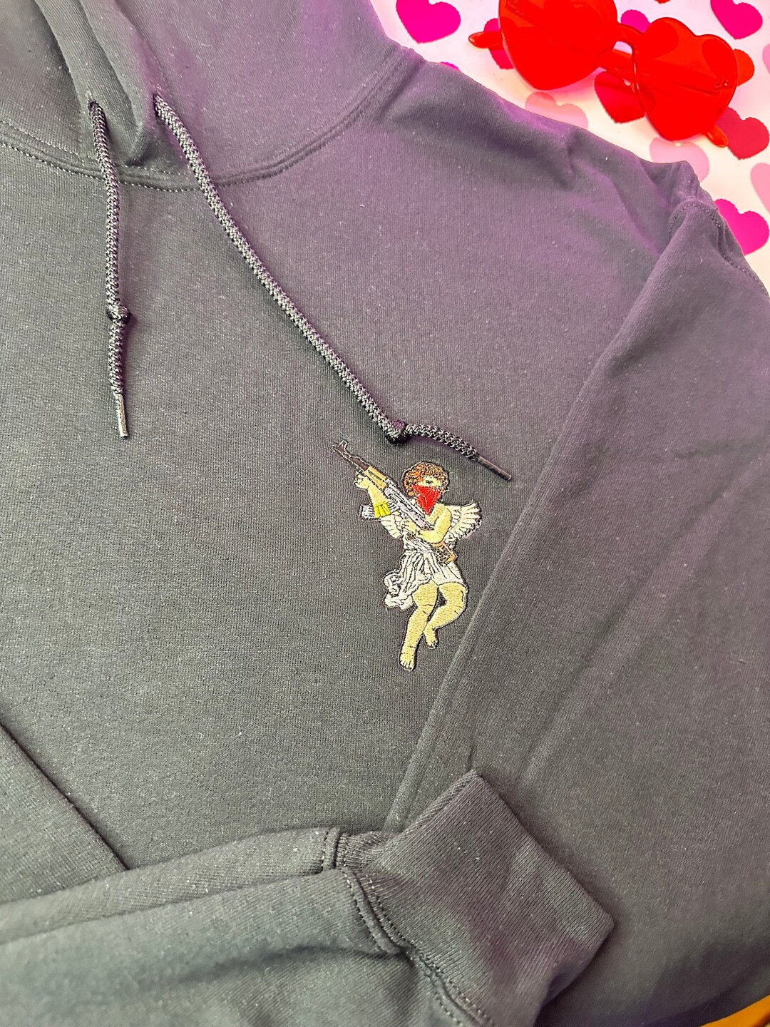 Cupid With AK EMBROIDERED Crewneck / Valentine's Day Crewneck /angel ...