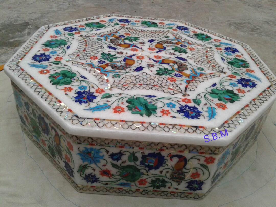 Inlay Marble Ring Box, Marble Organizer, Ring Storage, Jewelry Holder ...