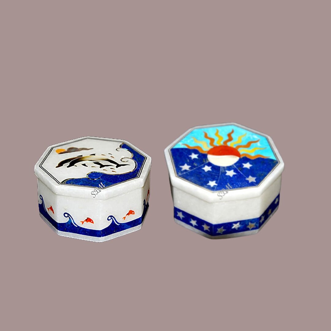 Little Dolphin Box Jewelry Box Weeding Ring Box Marble Box - Etsy