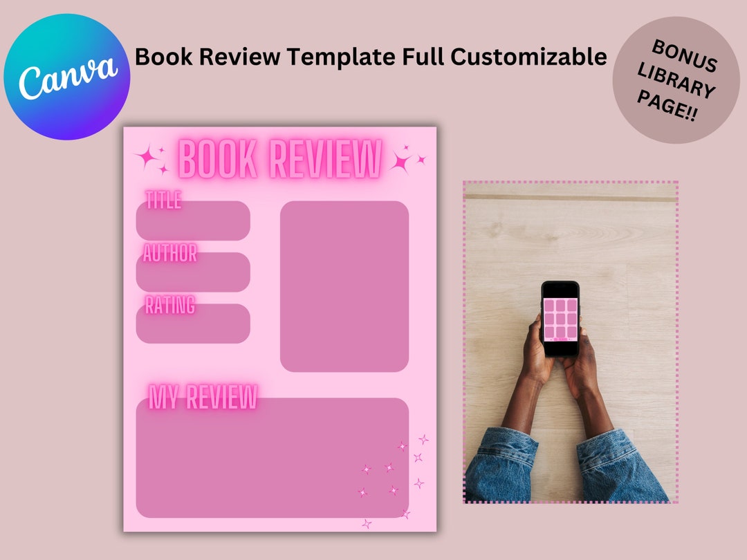 Digital Template Book Review Book Tracker Digital Book Tracker Instant ...