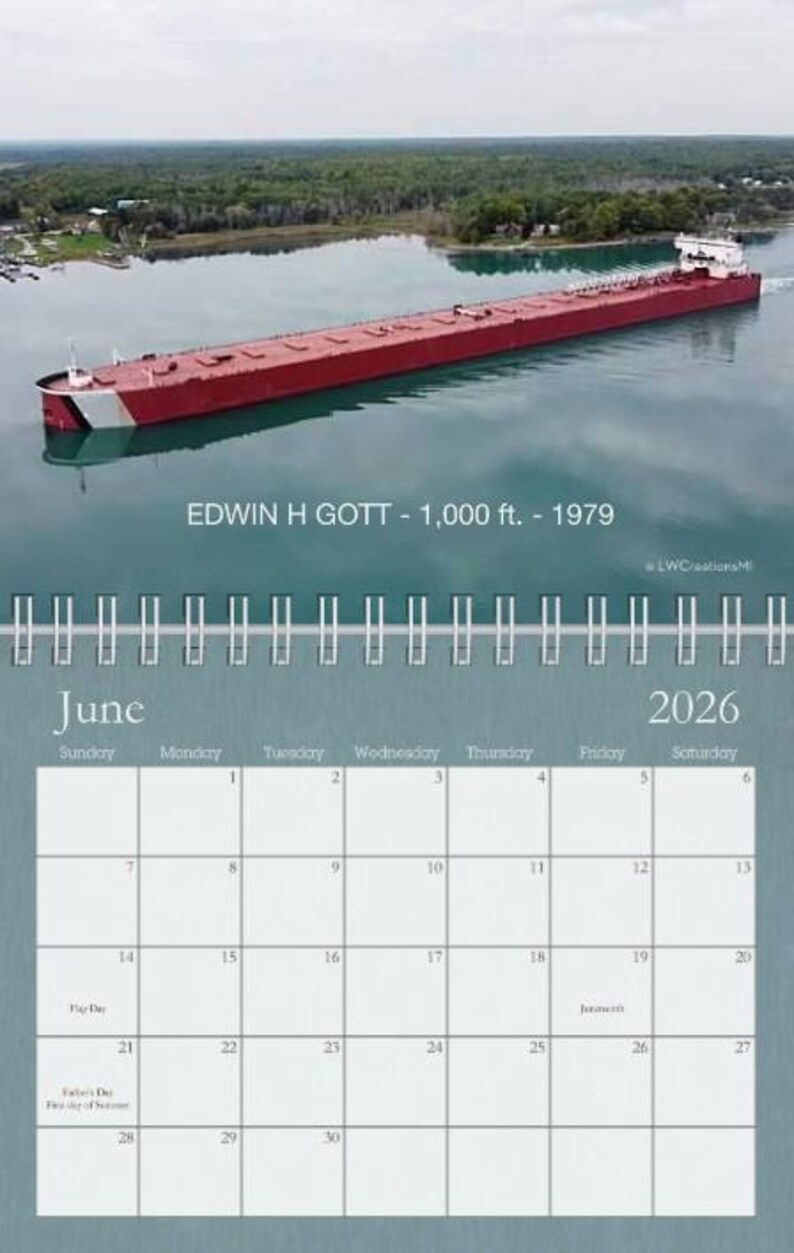 2026 Great Lakes Freighters Calendar – Ships of Munuscong - Etsy