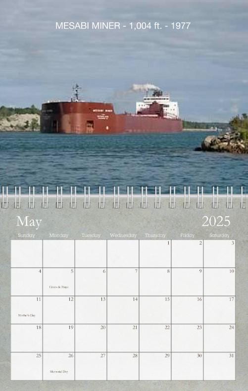 2025 Great Lakes Freighters/ships Calendar - Etsy