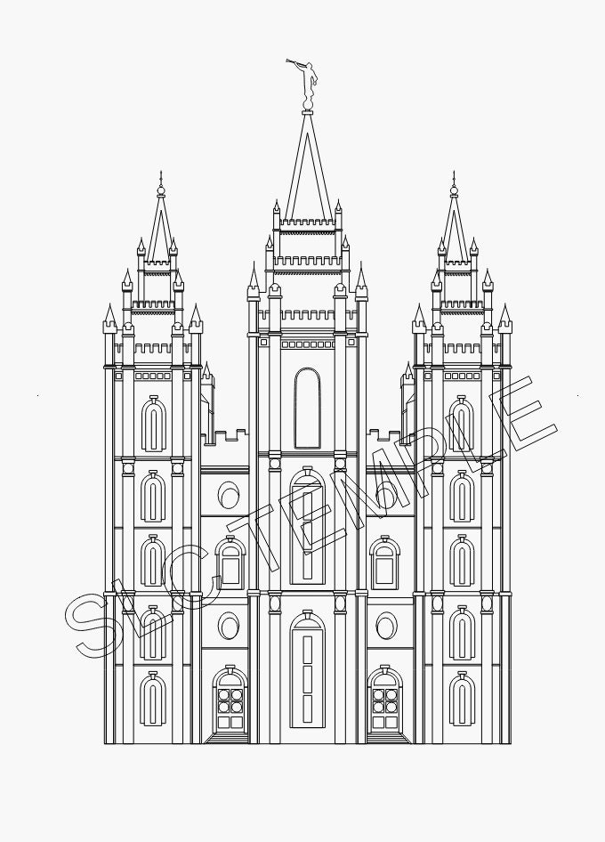 Salt Lake Temple SVG Laser Cut File - Etsy