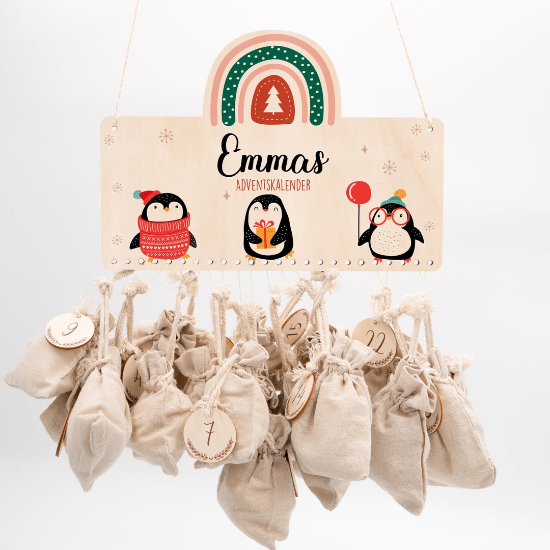 Personalized Advent Calendar With Name, Christmas, Wooden Advent ...