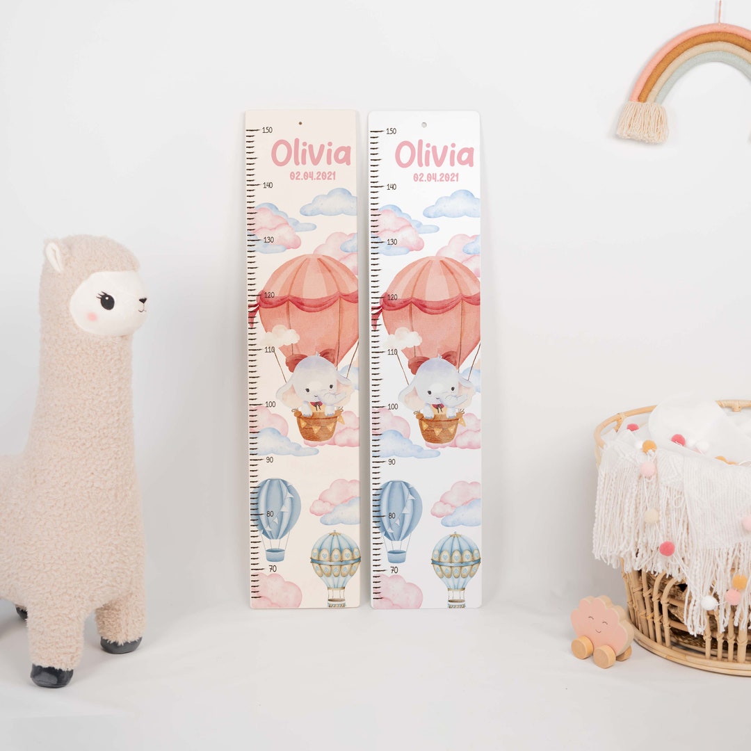 Personalized Height Chart for Children Handmade From Wood, Baptism Gift ...