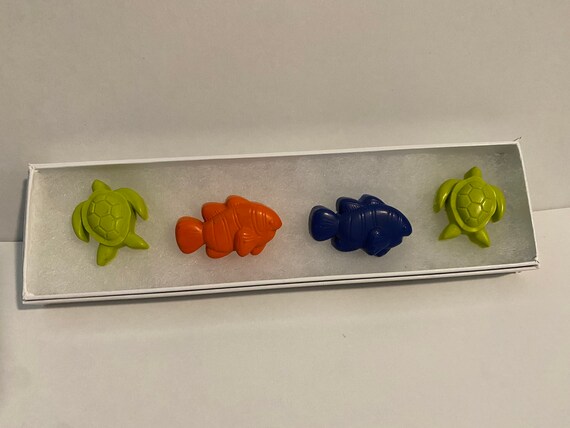 Sea Turtle & Fish Crayon Set | Etsy