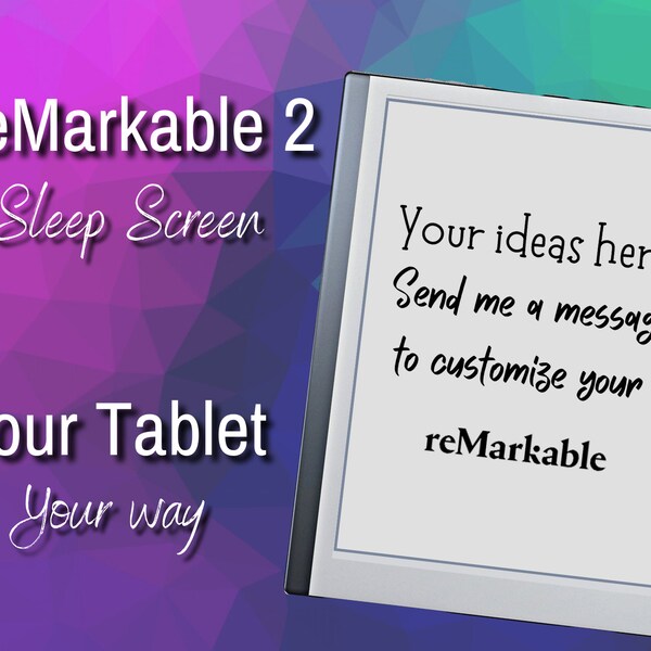 Custom Remarkable 2 Sleep Screen - Etsy
