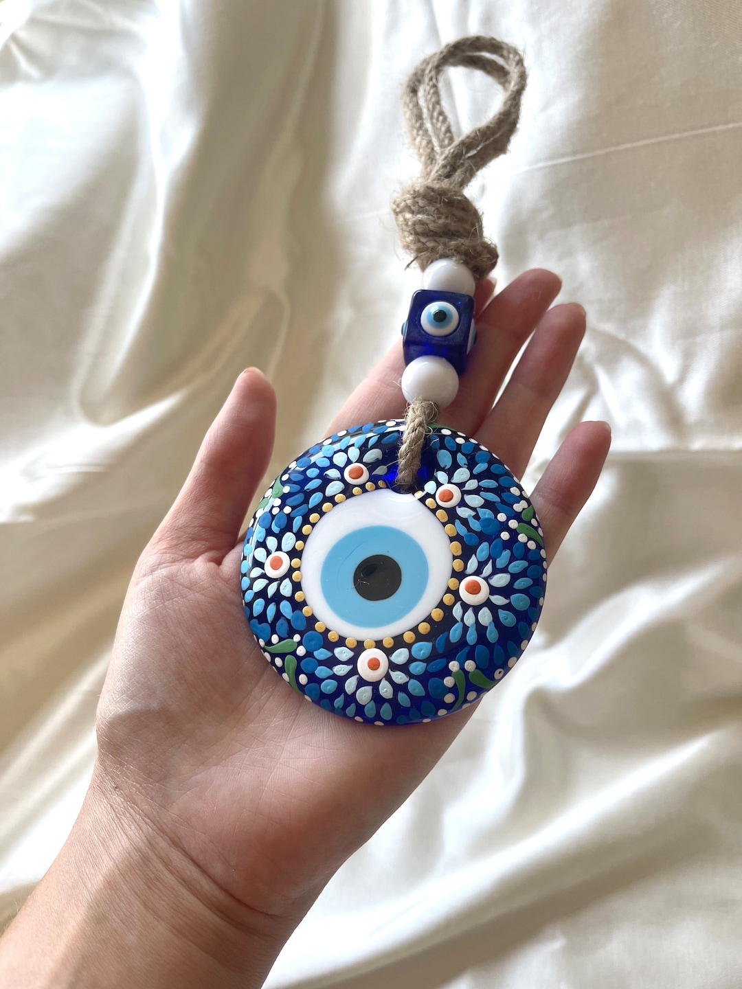 Hand Painted Evil Eye Wall Art, Housewarming, Evil Eye Wall Hanging ...