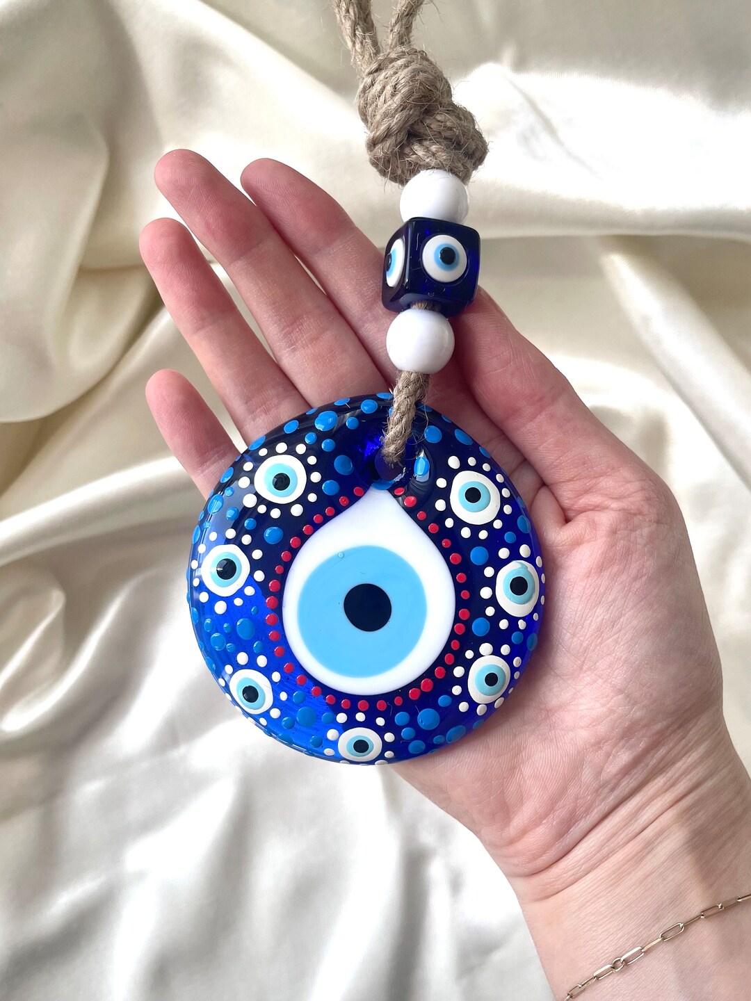 Hand Painted Evil Eye Wall Art, Housewarming, Evil Eye Wall Hanging ...