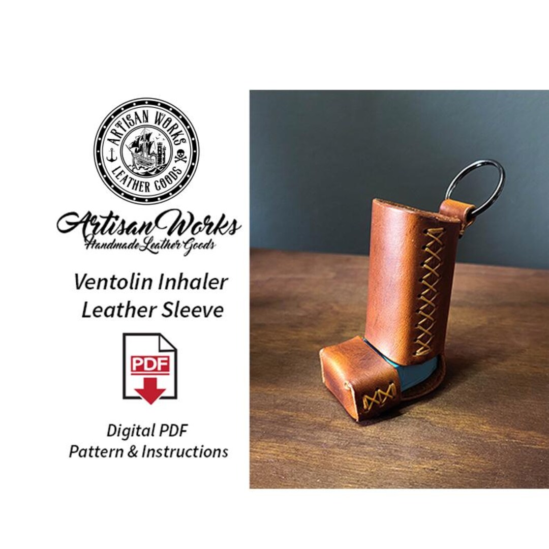 Ventolin Asthma Inhaler PDF Template Leather Sleeve Keyring Case - Etsy