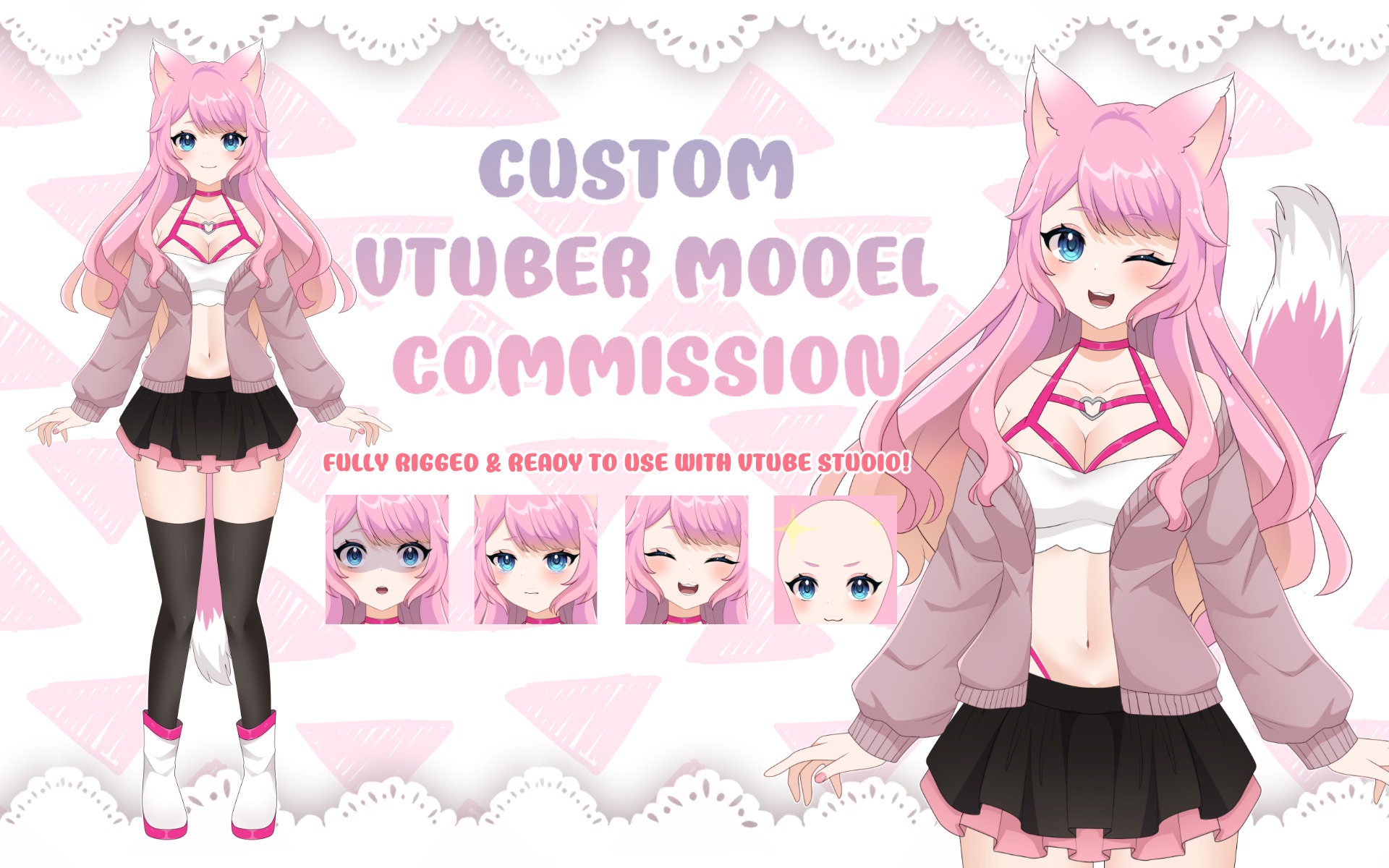 CUSTOM VTUBER MODEL Commissions Rig - Etsy