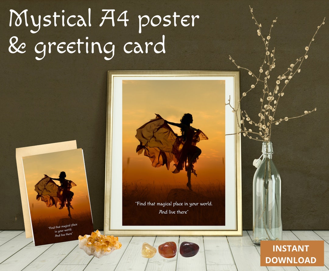 Inspirational A4 Poster and Greeting Card, Instant Download Poster and ...