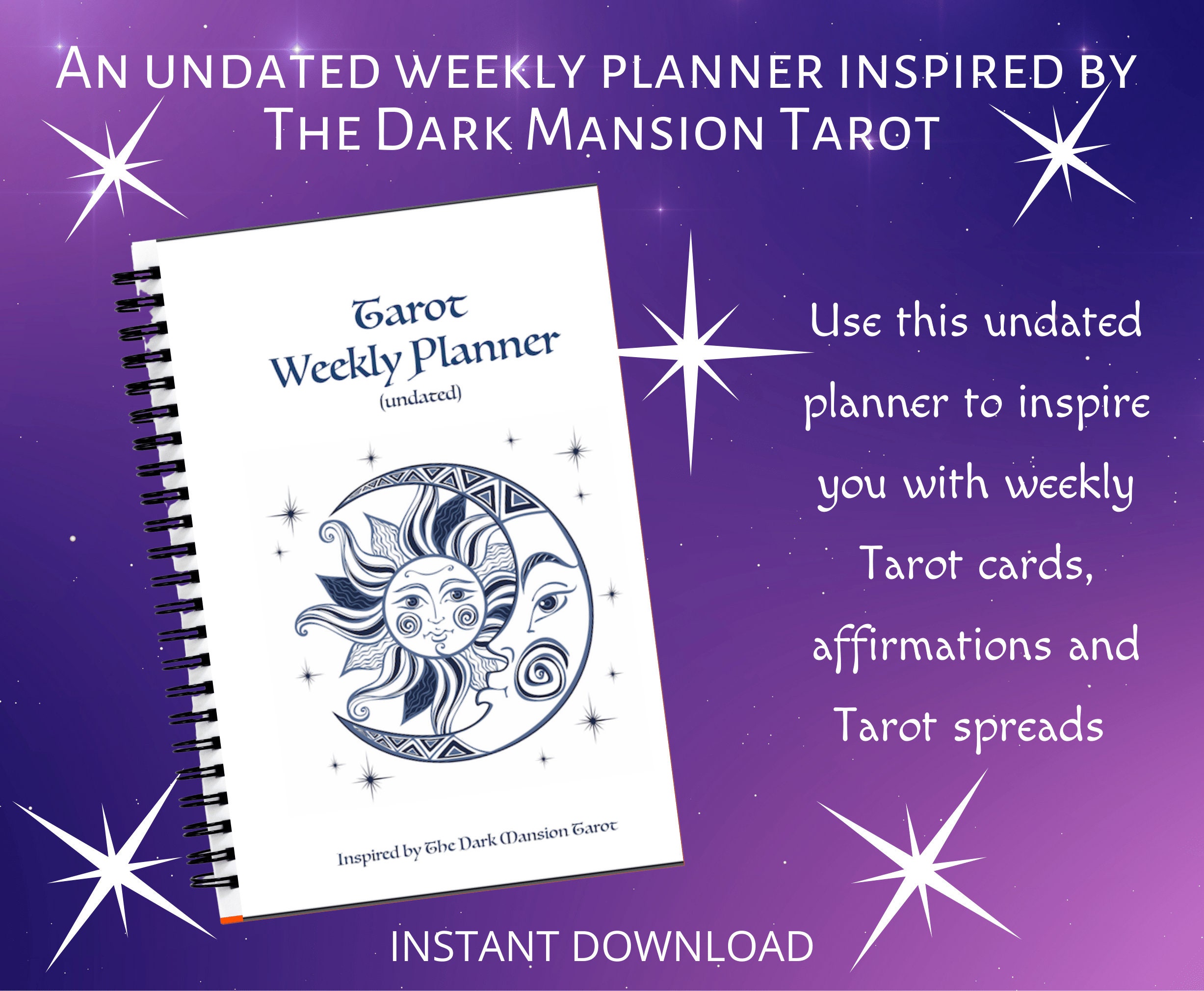 Printable Tarot Planner Inspired by the Dark Mansion Tarot - Etsy