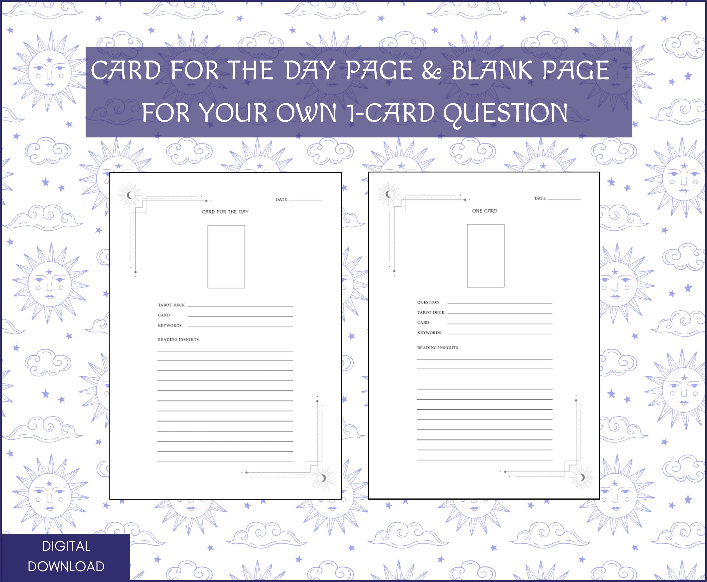 Tarot Card Spreads Workbook: Printable Tarot Readings (PDF) - Etsy