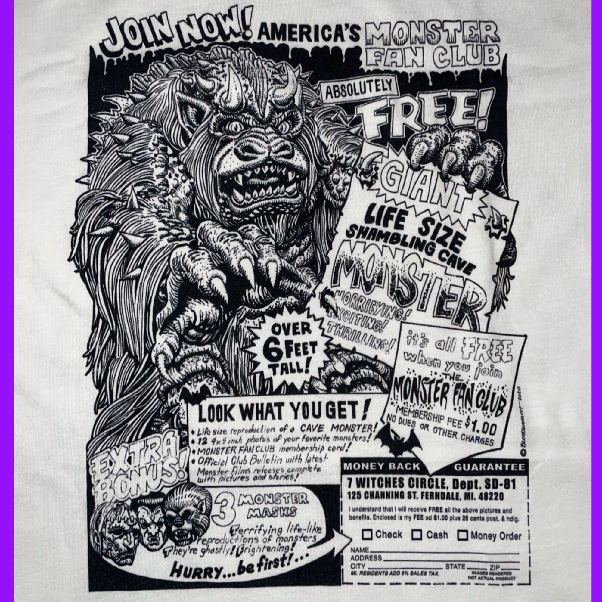 Monster Fan Club T-shirt - Etsy