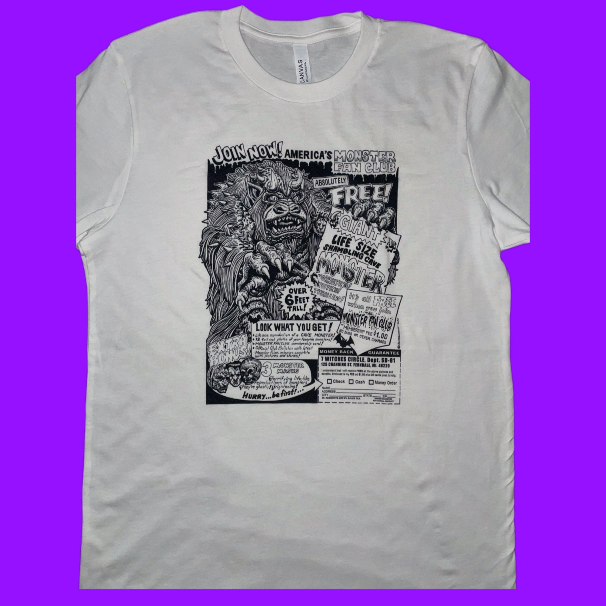 Monster Fan Club T-shirt - Etsy