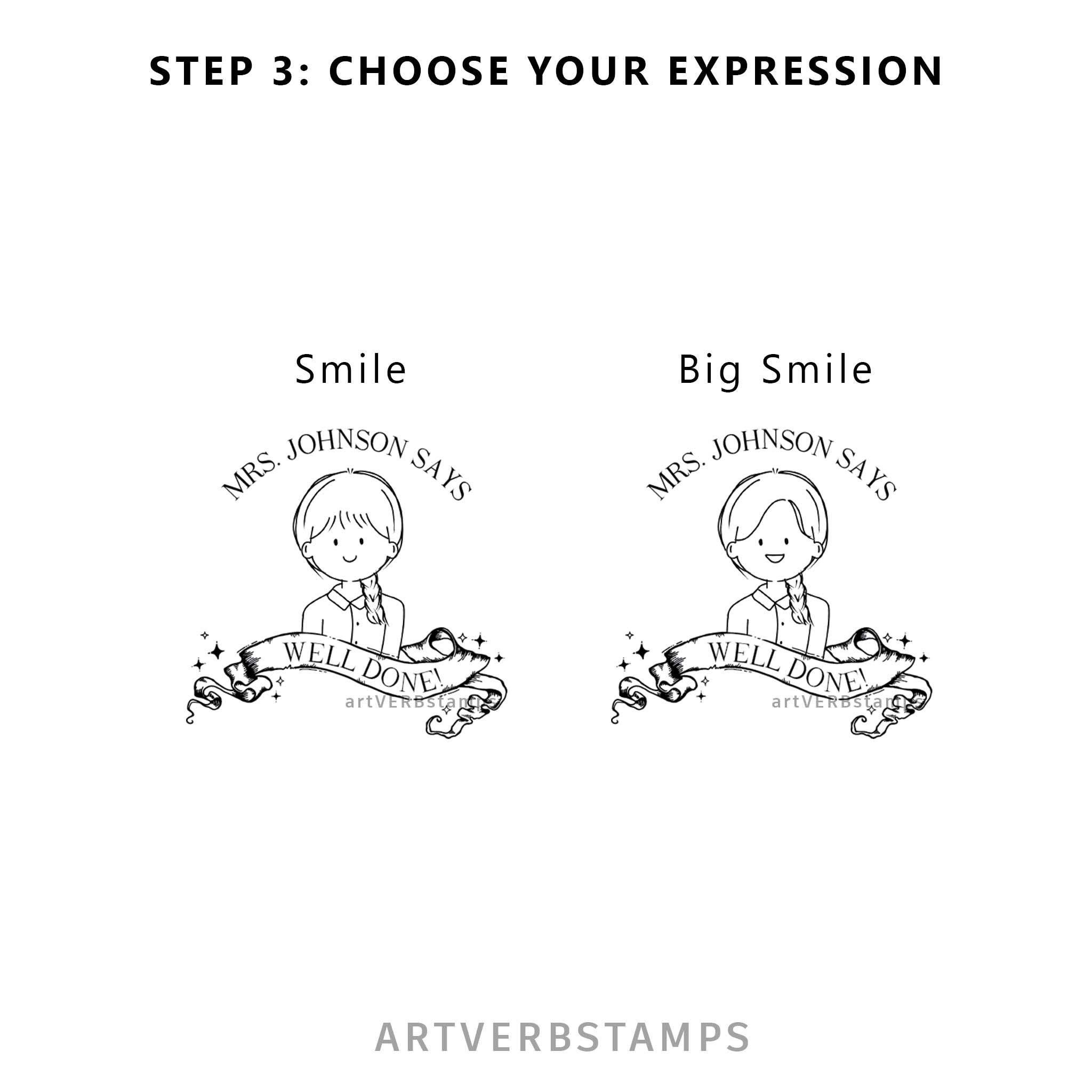 Personalized Female Teacher Rubber Stamp, Custom Teacher Stamp ...