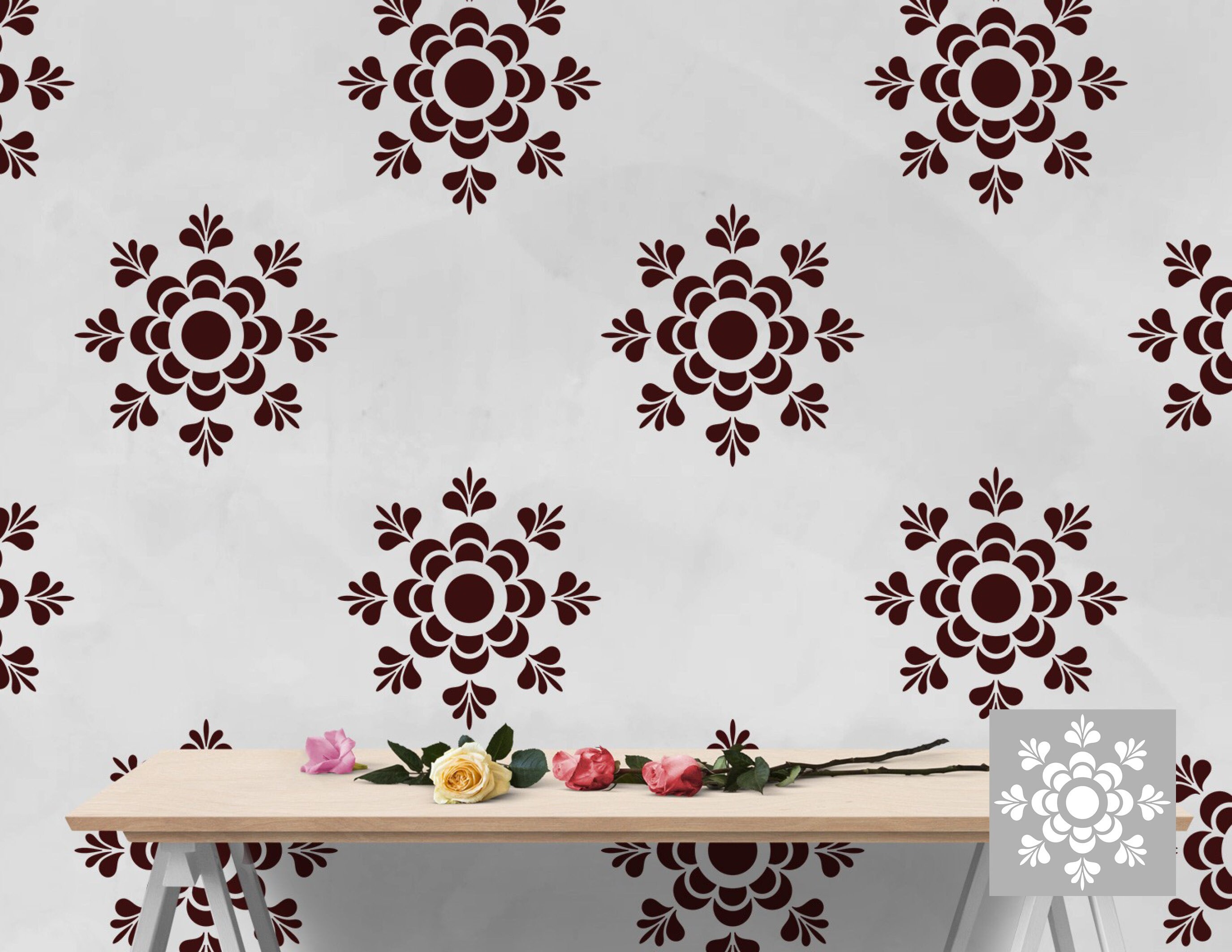 1 Floral Motif Svg Dxf Stencil Clipart Sticker Vector for Kids - Etsy