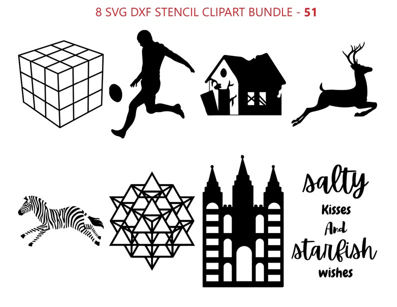 8 Svg Dxf Stencil Clipart Bundle for Room Wall Decor Rubik - Etsy