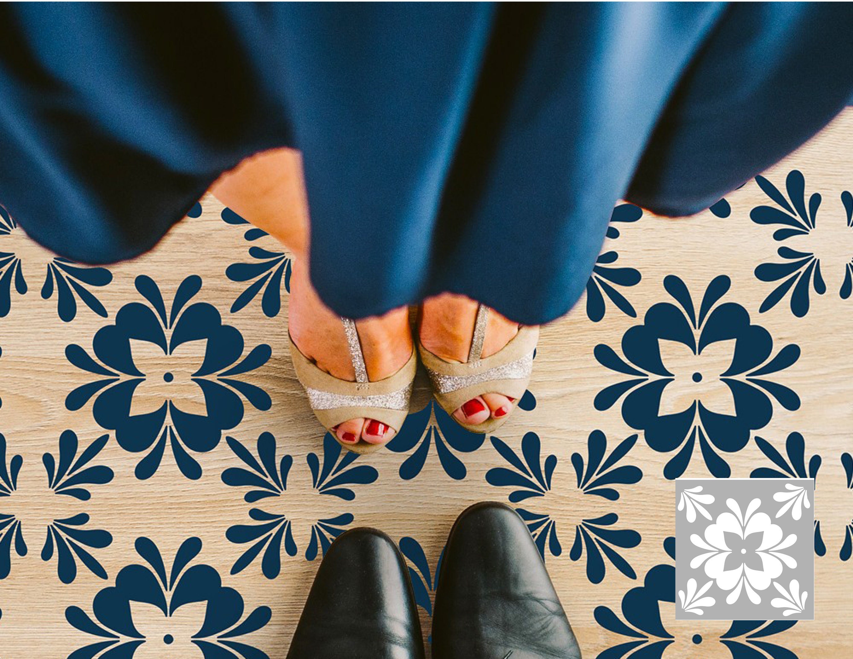 1 Flower Tile Floor Svg Dxf Stencil Clipart Sticker Vector for - Etsy