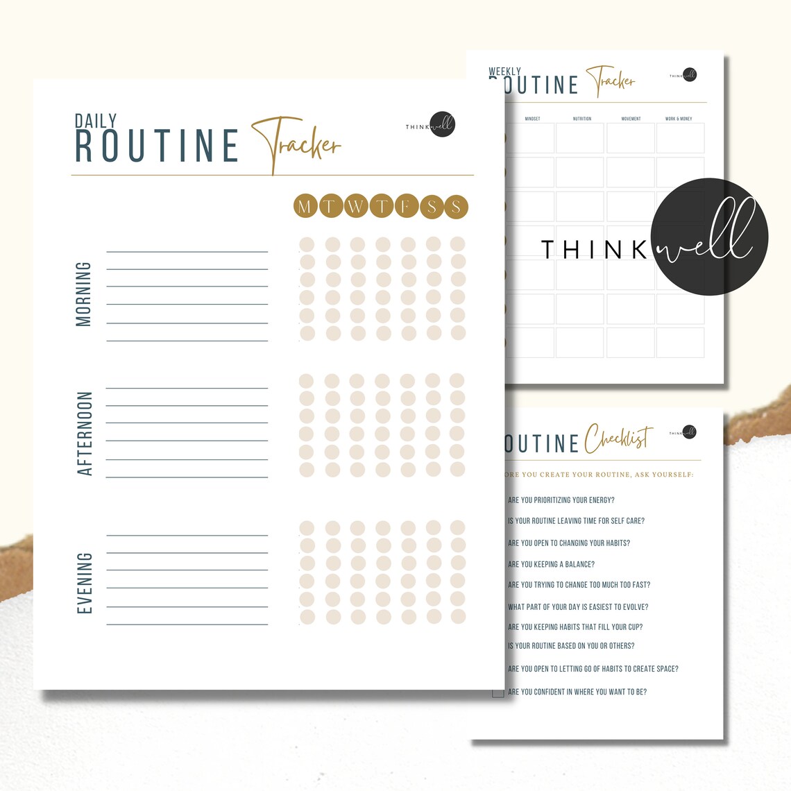 Routine Worksheet Routine Planner Routine Organizer | Etsy