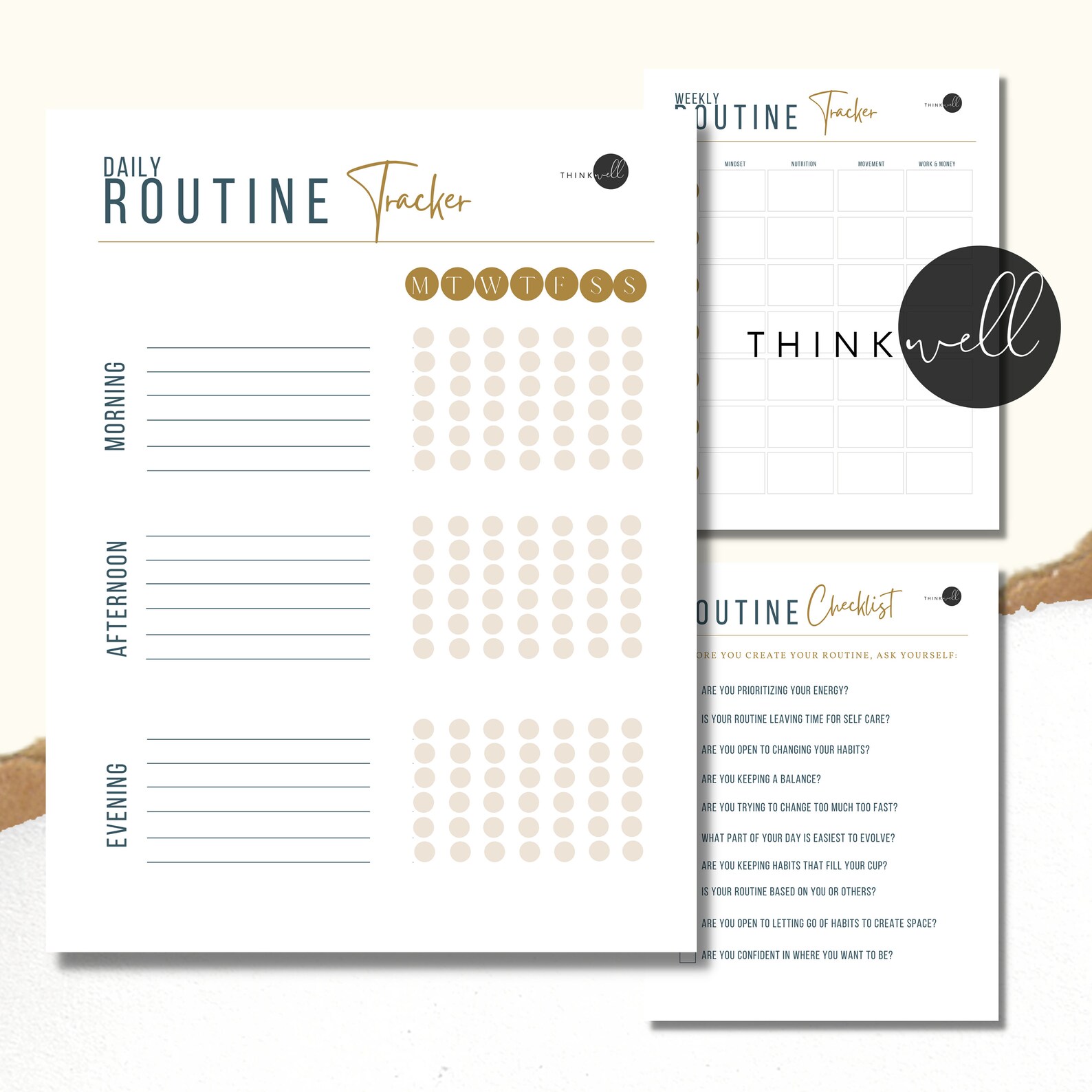 Routine Worksheet Routine Planner Routine Organizer | Etsy