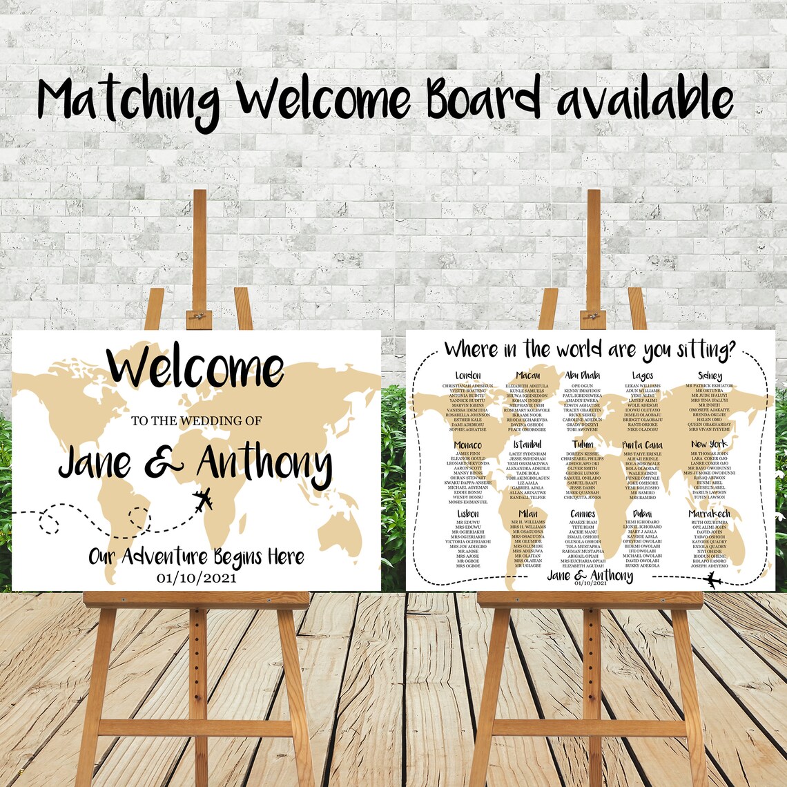World Map Seating Plan/chart for Wedding Sizes A2, A1, A0 - Etsy UK