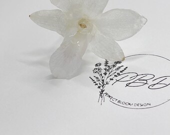 Real Hawaiian Orchid Flower Hair Comb Pin, Preserved Flowers, Dried ...