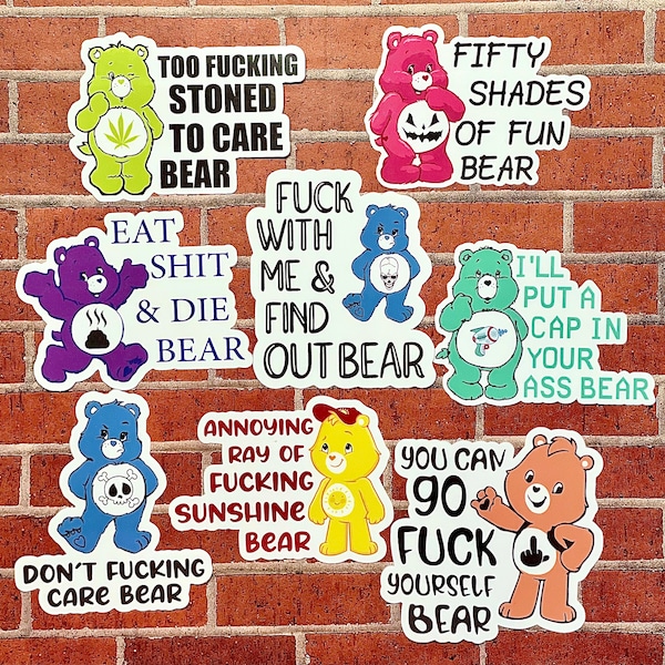 Swear Bear Shot Glasses - Etsy