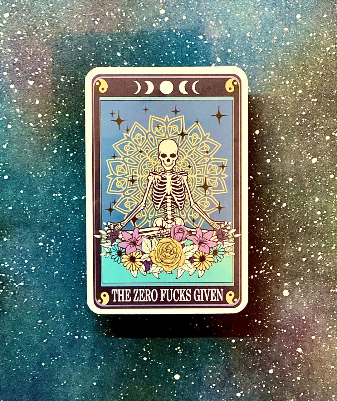 The Zero Fucks Given Tarot Card Waterproof Vinyl Sticker Decal - Etsy
