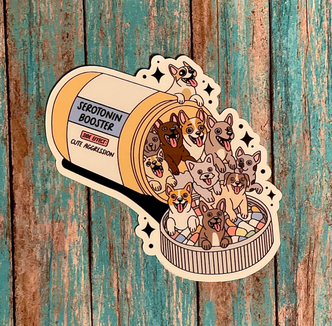 Serotonin Booster Dogs Waterproof Vinyl Sticker Decal - Etsy