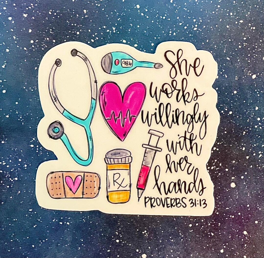 She Works Willingly With Her Hands Waterproof Sticker Decal - Etsy