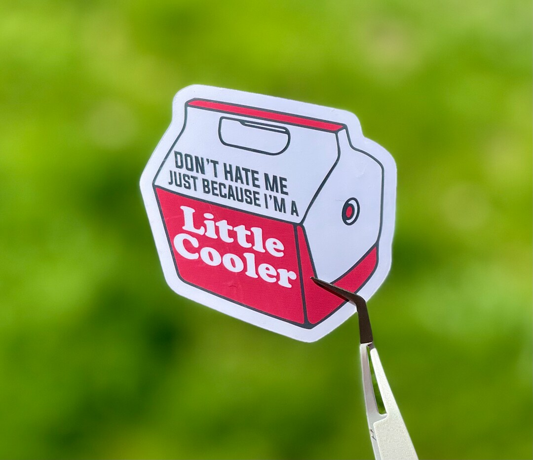 Dont Hate Me Because Im a Little Cooler Waterproof Vinyl Sticker Decal ...