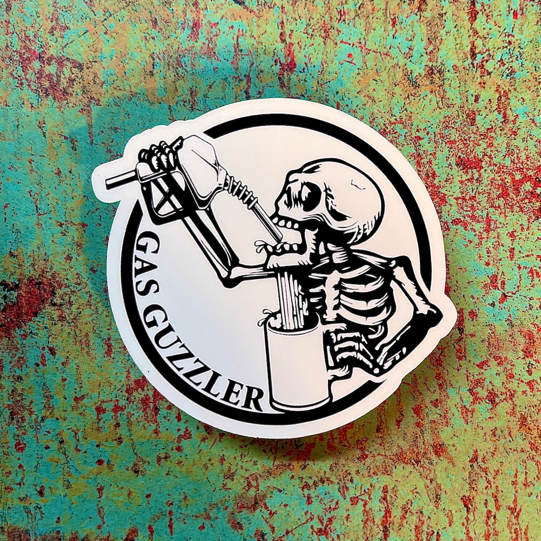 Gas Guzzler Waterproof Vinyl Sticker Decal - Etsy