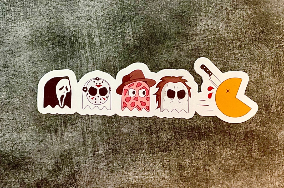 Horror Pac Man Waterproof Vinyl Sticker Decal - Etsy