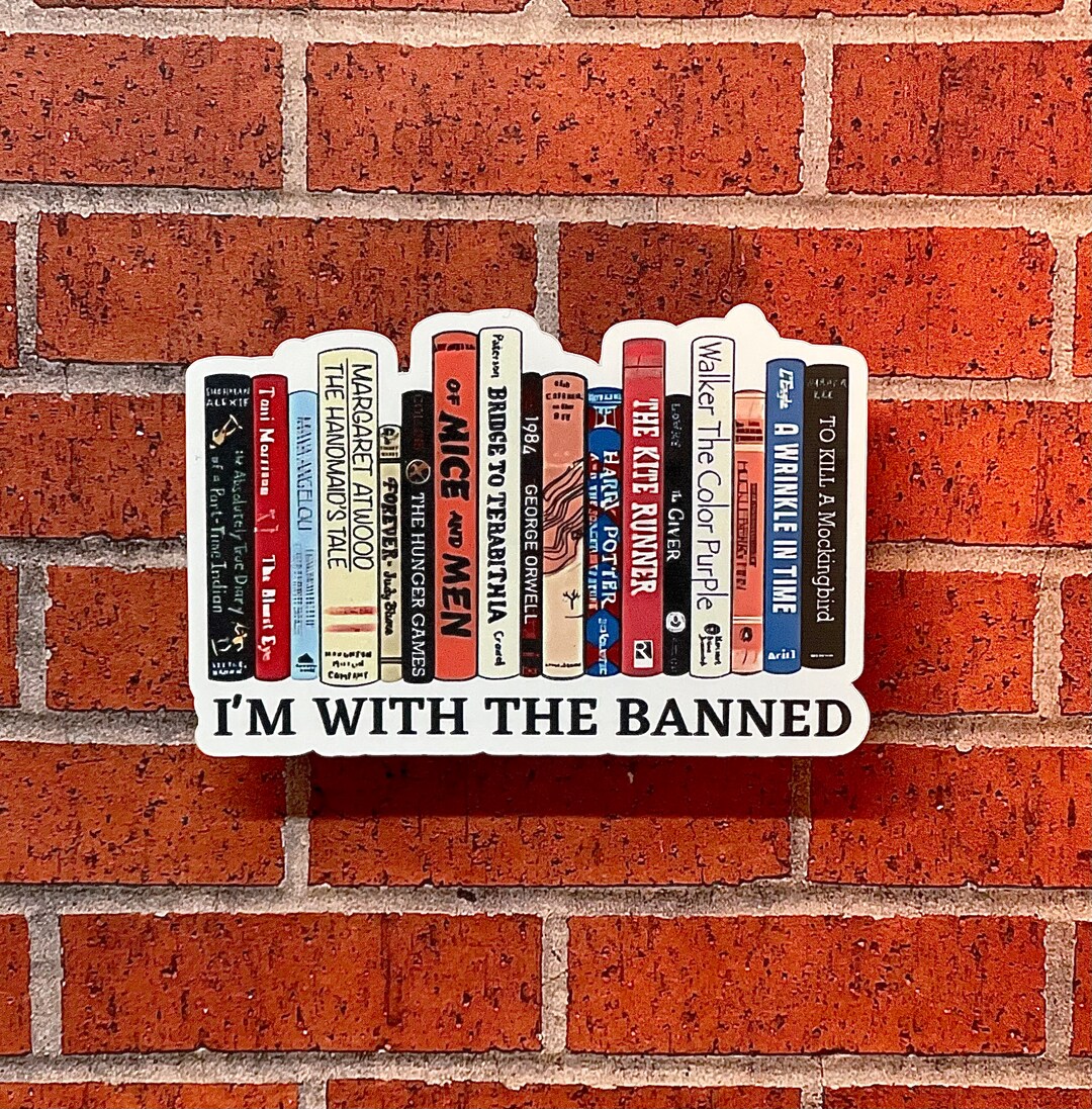 Im With the Banned Books Waterproof Vinyl Sticker Decal - Etsy