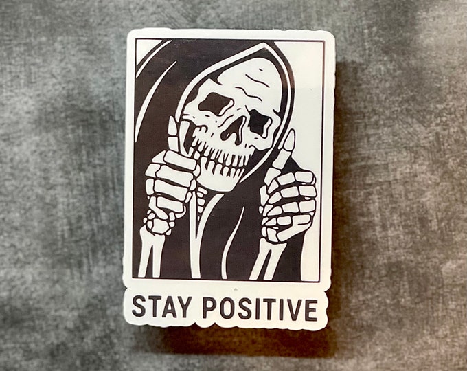 Positive Vintage Sticker, Funny Vinyl Sticker, Shark Sticker also ...
