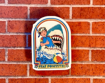 Stay Positive Skeleton Sticker, Halloween Sticker, Skeleton Sticker ...