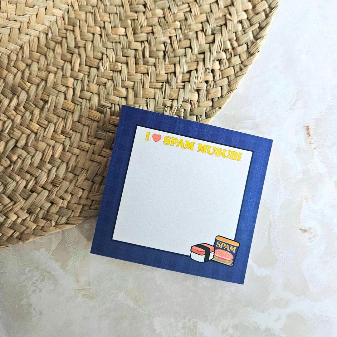 Spam Musubi Hawaii Palaka Sticky Post-it® Notes - Etsy