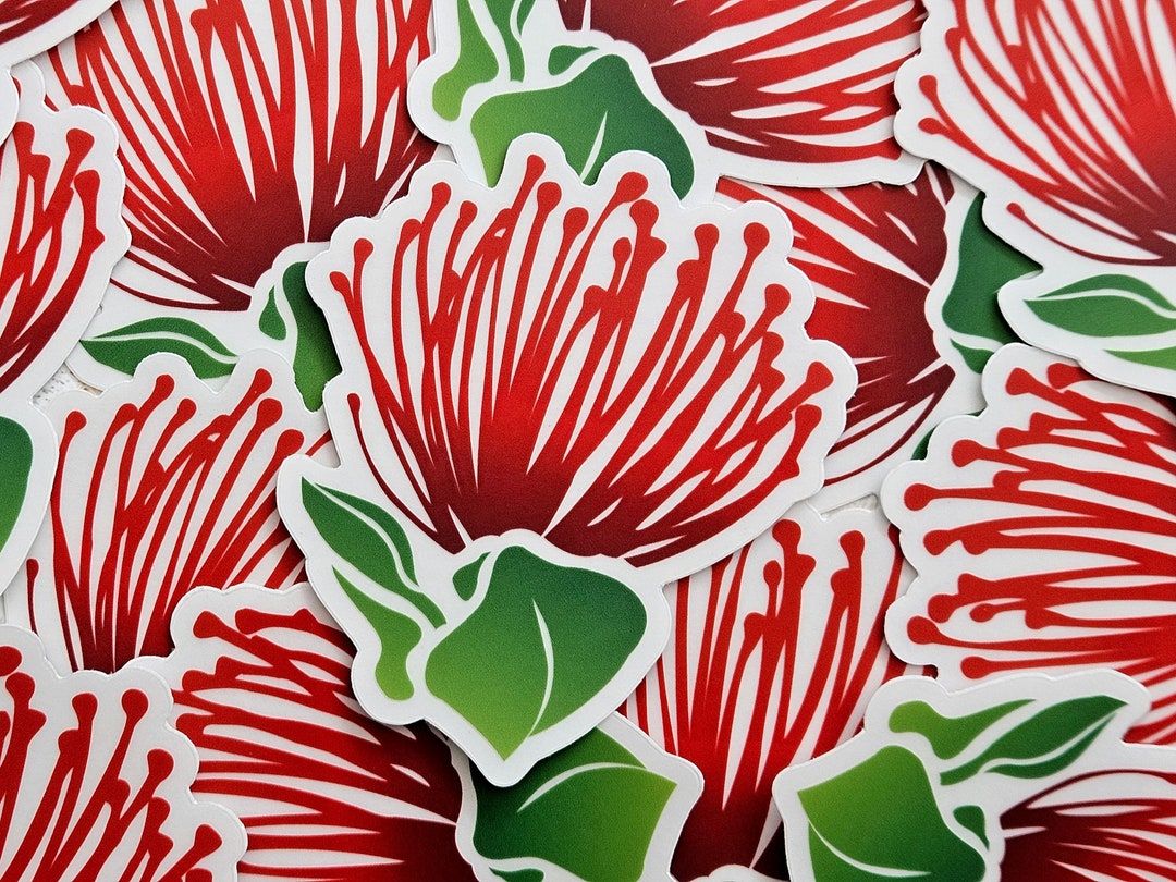 Ohia Lehua Clear Matte Waterproof Sticker Decal Transparent - Etsy