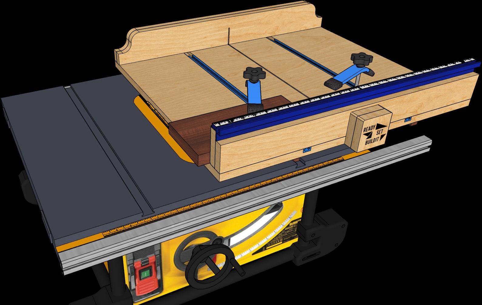 Cross Cut Sled Plans / Table Saw Sled Plans / Job Site Saw / Cabinet ...