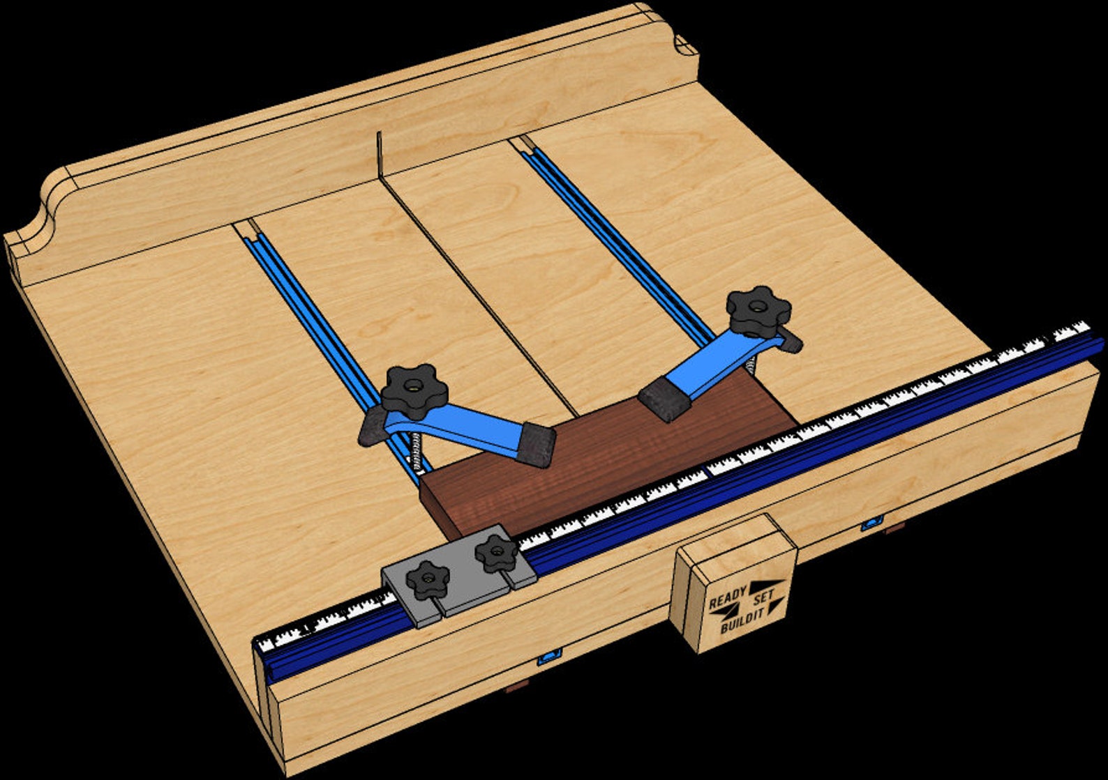 Cross Cut Sled Plans / Table Saw Sled Plans / Job Site Saw / Cabinet ...