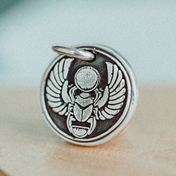Silver Scarab - Etsy